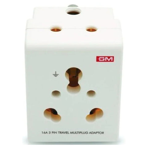 Buy GM 16A 3-Pin Multi Plug Adapter (White – GM3050) Online at Bestomart