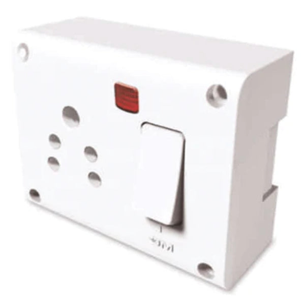 Buy GM G-ERA 6A Switch & Socket Combined with Indicator and Gang Box ...