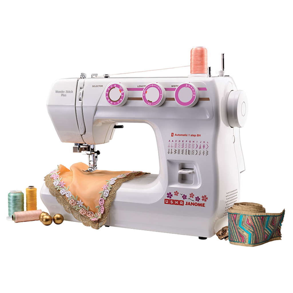 Buy Usha Janome Wonder Stitch Plus Electric Sewing Machine Online at ...