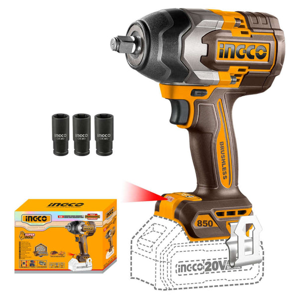 Buy Ingco Cordless Impact Wrench 20 V CIWLI20851 Online at Bestomart ...