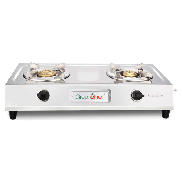 Greenchef Milano Stainless Steel Gas Stove 2 Burner Online at Bestomart ...