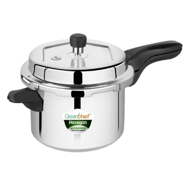 Buy Greenchef Hexagon Outer Lid Aluminium Pressure Cooker 5 Litre ...