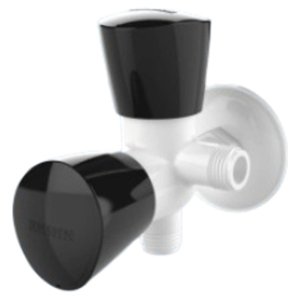Buy Watertec Flexo Ovlo Series 2 Way Right Angle Stop Valve Black White ...