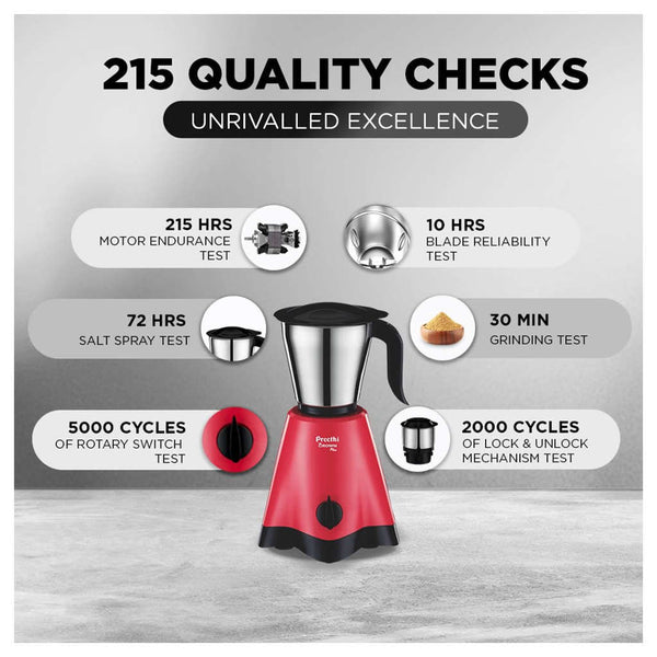 Buy Preethi Crown Plus Mixer Grinder With 4 Jars 600 Watts Black and ...