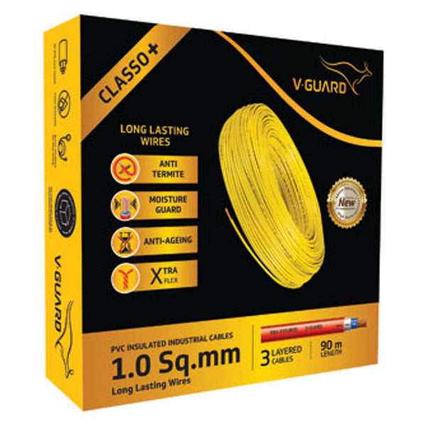 Buy V-Guard Classio Plus Triple Layer PVC Insulated Wiring Cable 90 ...