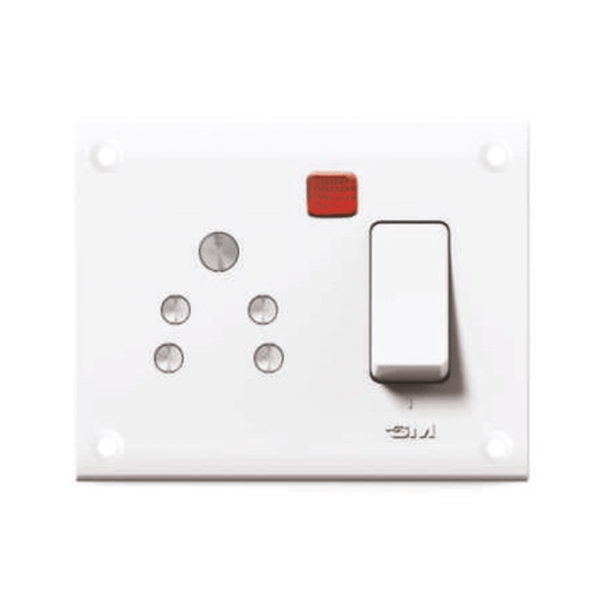 GM G-ERA 6A Switch & Socket Combined with Indicator – GM8542 | – Bestomart