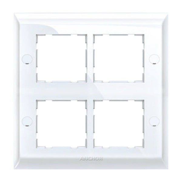 Buy Anchor Ziva Single Mounting Plate 8Module Square White 68888 Online ...