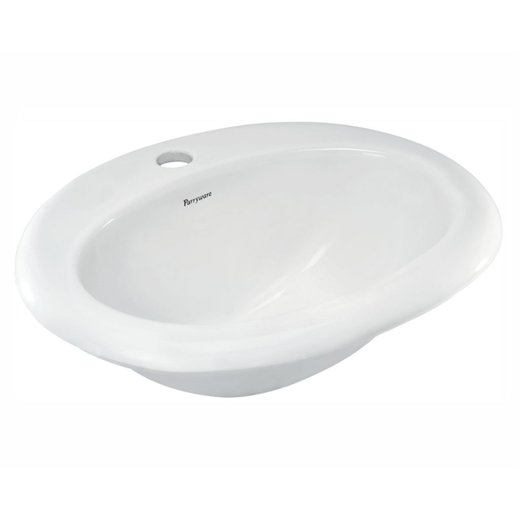 Buy Parryware Self Rimming Mini Oval Counter Top Basin White C0438 ...
