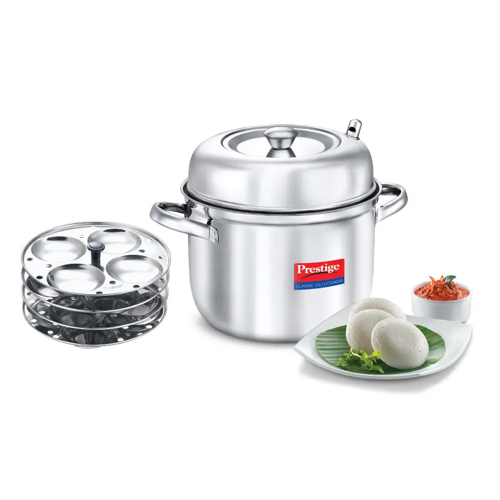 Buy Prestige Stainless Steel Super Idli Cooker 4 Plates 36136 Online at ...
