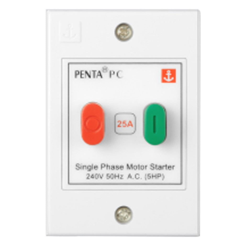 Buy Anchor Penta PC Single Pole Motor Starter Switch 25A White 52660 ...