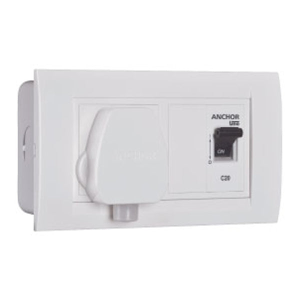 Buy Anchor UNO Modular AC Box With 20A SP MCB Metal Enclosure Online at ...