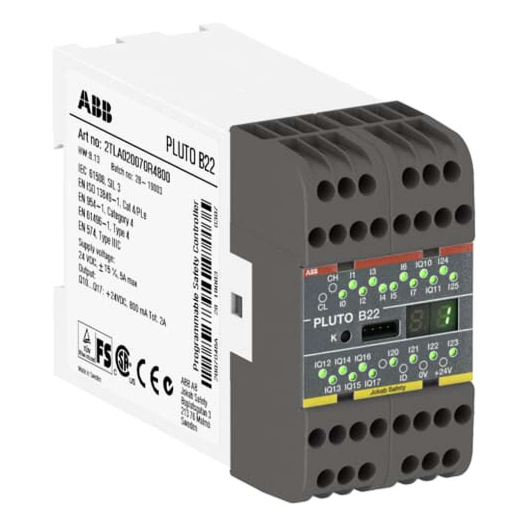 Buy ABB Pluto B22 Programmable Safety Controller 2TLA020070R4800 Online at Bestomart ...