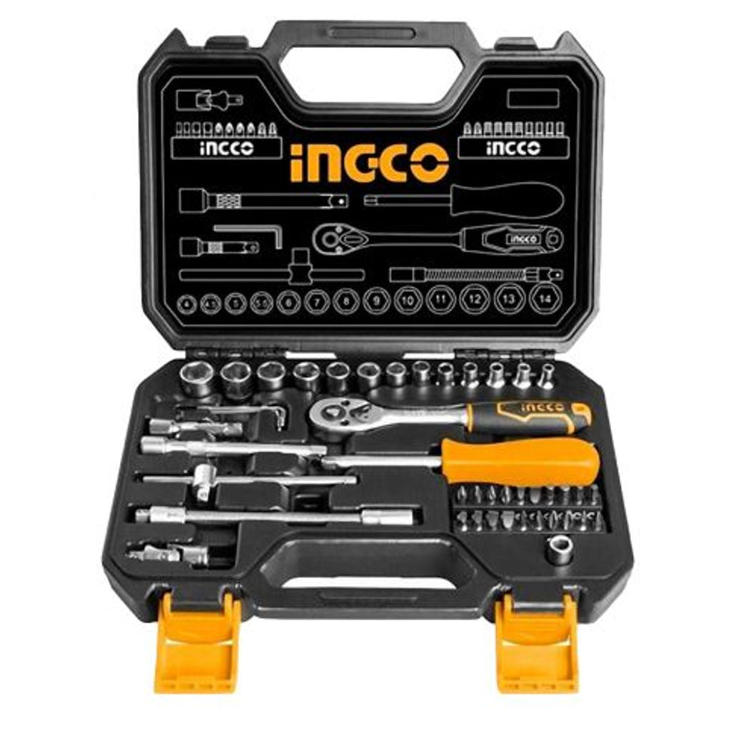 Buy Ingco Socket Set 1/4Inch 45Pcs HKTS14451 Online at Bestomart ...