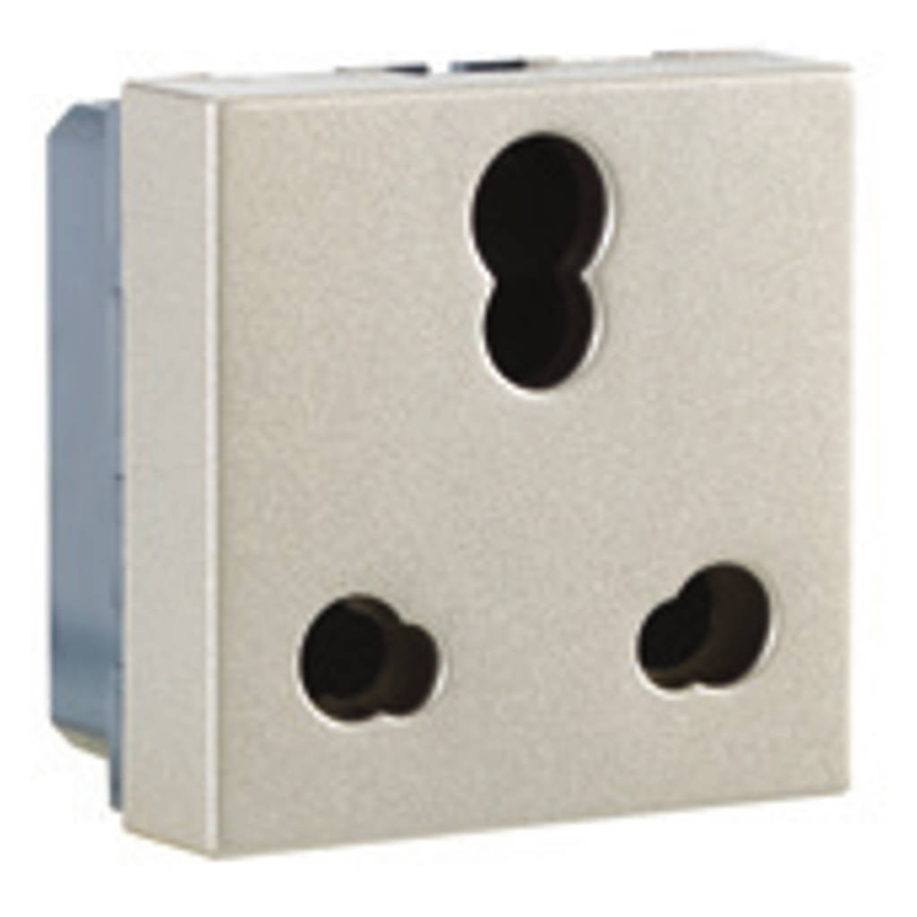 Buy Legrand Arteor 3 Pin Indian Socket Shuttered 2M 6/16A Champagne ...