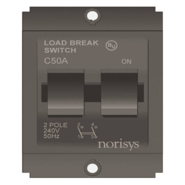 Buy Norisys Square Series Tiny Load Break Switch Double Pole 32A-50A ...