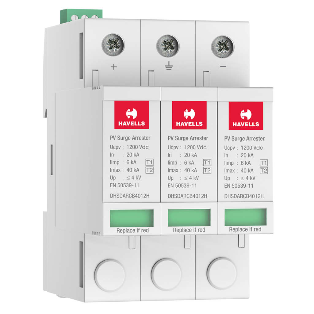 Buy Havells Type 1+2 Photovoltaic Surge Protection Device 6kA ...