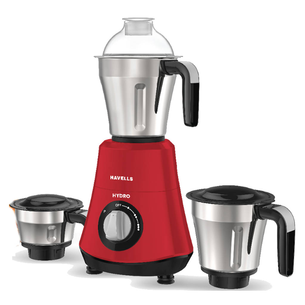 Buy Havells Hydro Mixer Grinder 3 Jar 750W Red GHFMGDRR075 Online at ...