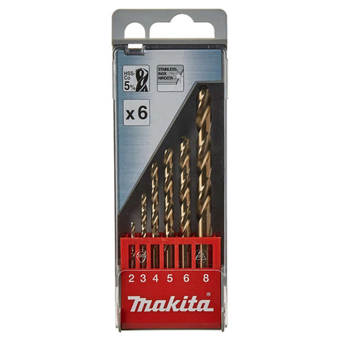 Buy Makita HSS-Co Metal Drill Bit Assortment Set 6pcs D-57168 Online at ...