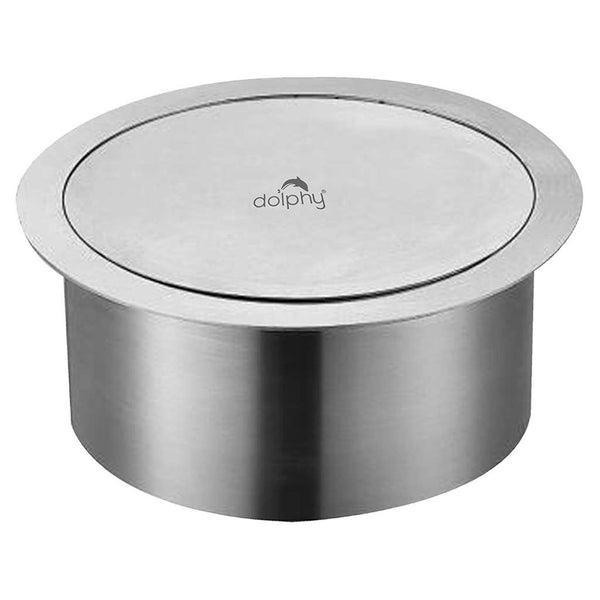Buy Dolphy Recessed Round Counter Top Waste Receptacle Flap Swing Bin ...
