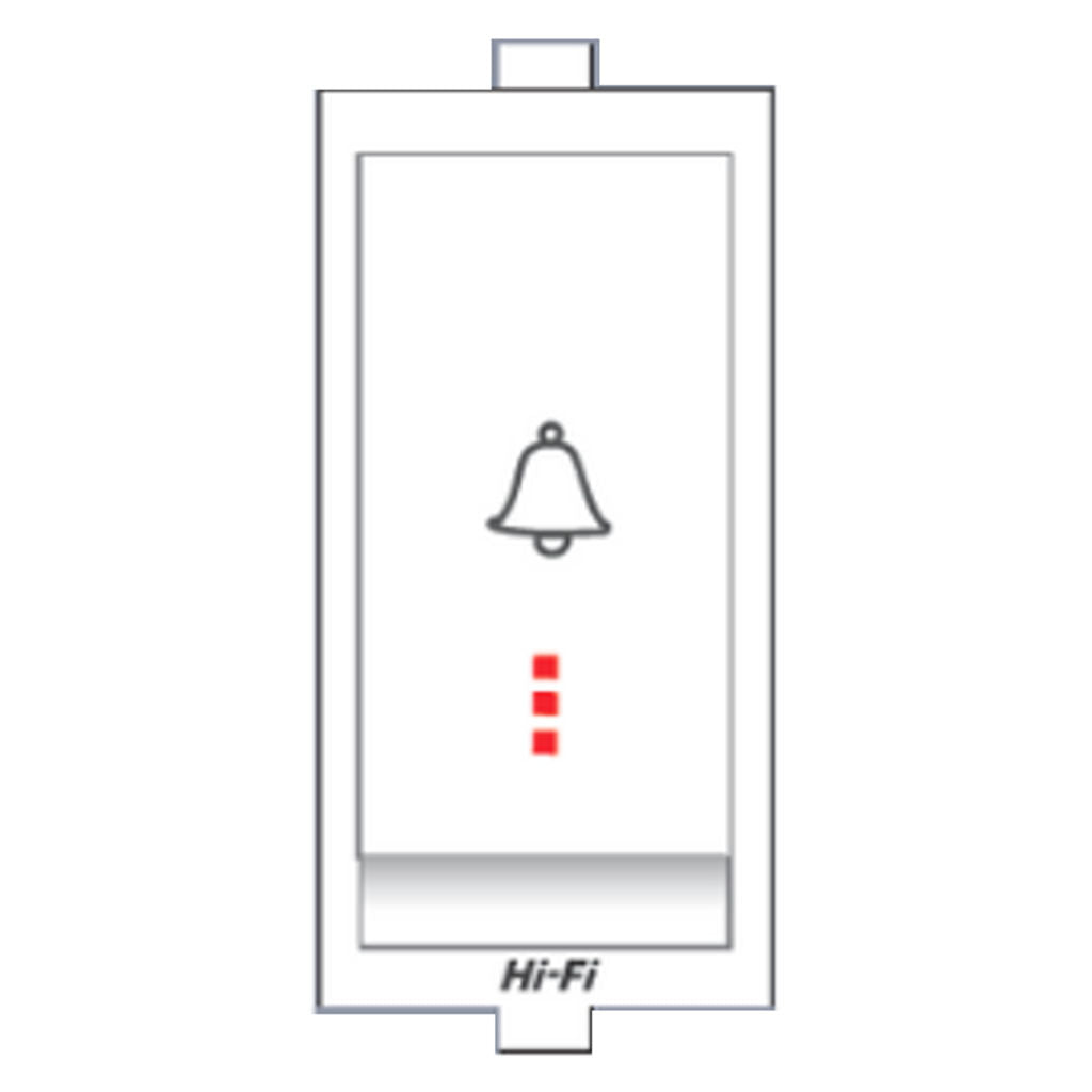 Buy Hi-Fi Flatino 10AX Bell Push Switch With Indicator Spark Shield ...