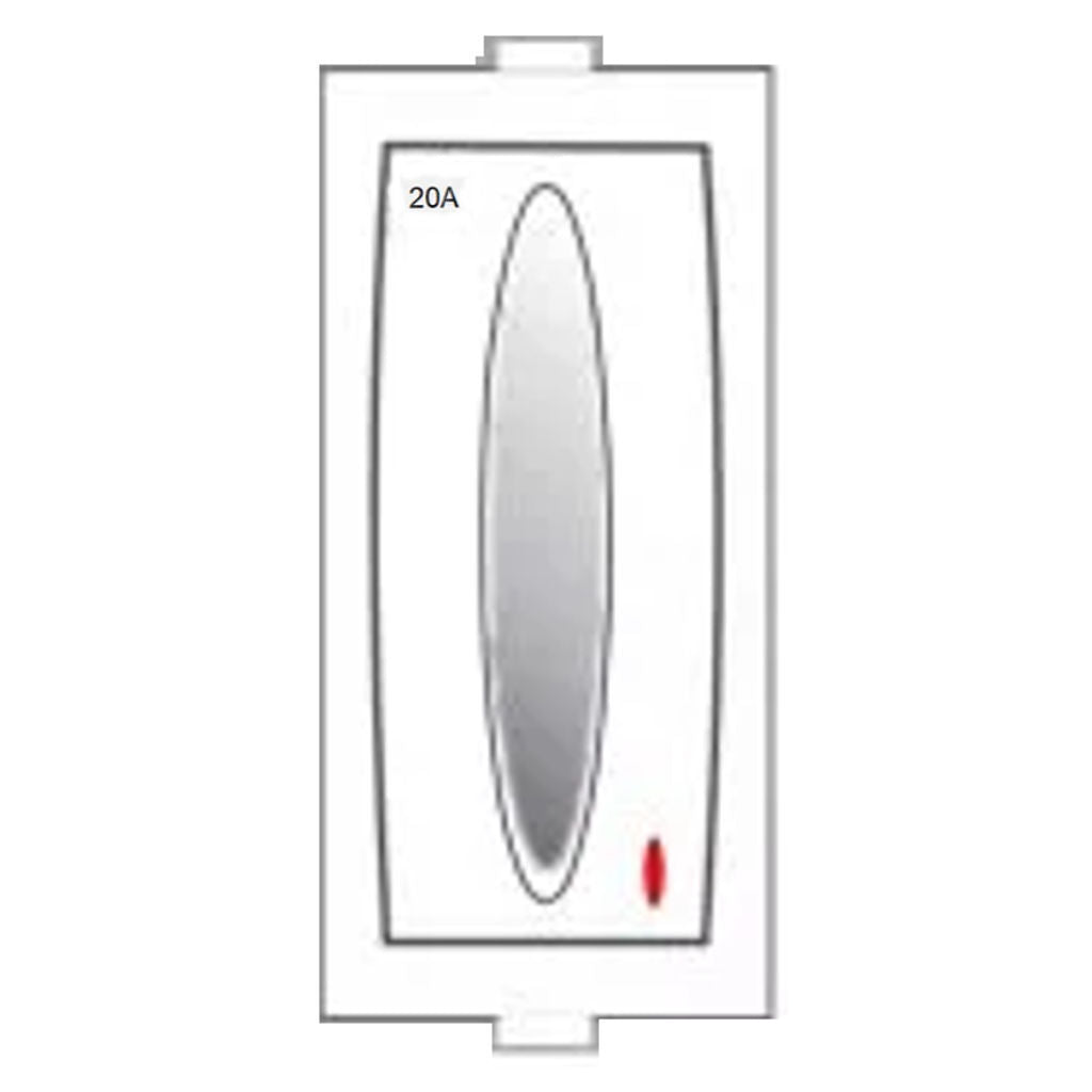 Buy Hi-Fi Silver 20A 1 Way Switch With Indicator White 91021 Online at ...
