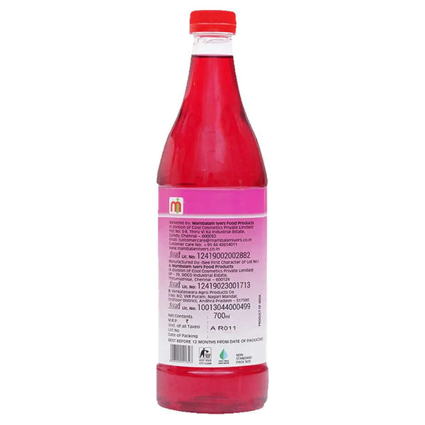 Buy Mambalam Iyers Rose Sarbath 700ml Online at Bestomart ...