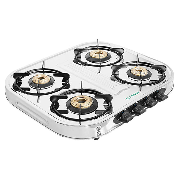 Buy Faber Crystal Stainless Steel Cooktop 4 Brass Burner Online at ...