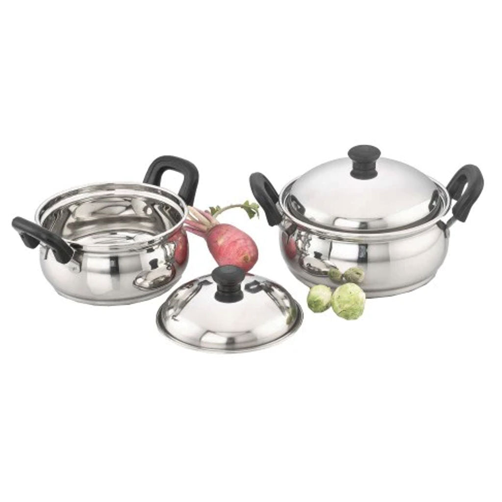 Buy Sowbaghya Ultima IB Stainless Steel Cook 'n' Serve Pot 4Pcs ISS13 ...