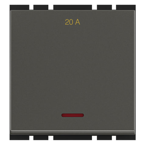 Buy GM G-Ten Ace 20A 1 Way Switch With LED Indicator 2 Module Graphite ...