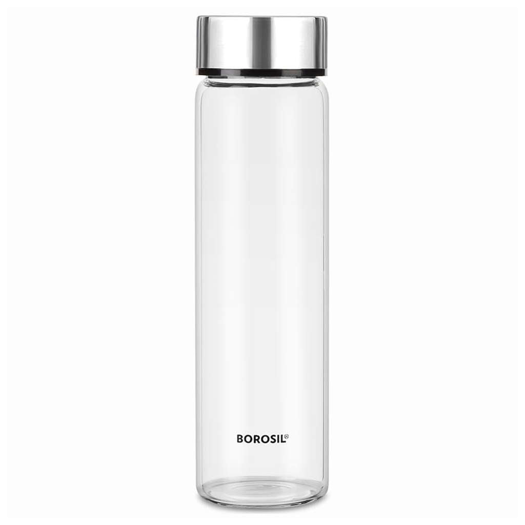 Buy Borosil Neo Glass Bottle With Silver SS Lid 550 ml BVNEOGBSS550 Online at Bestomart ...