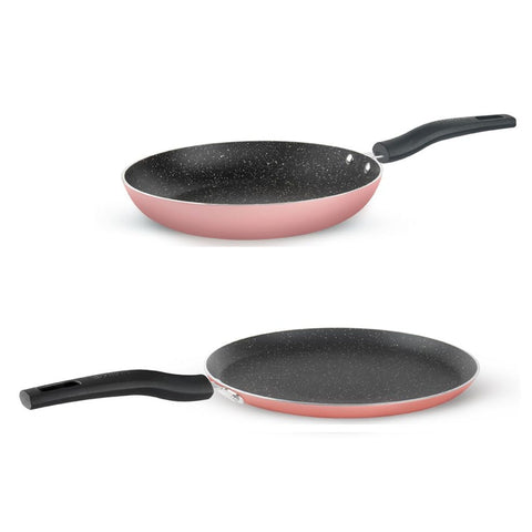 Buy Borosil Festive Glory Nonstick Cookware Set Of 2 Pink NS02GSPINK03 ...