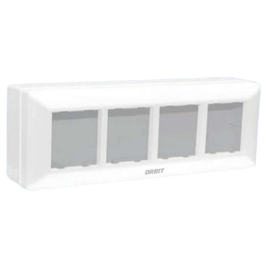 Buy Orbit Express Modular Series Horizontal Gang Box 8 Module White ...
