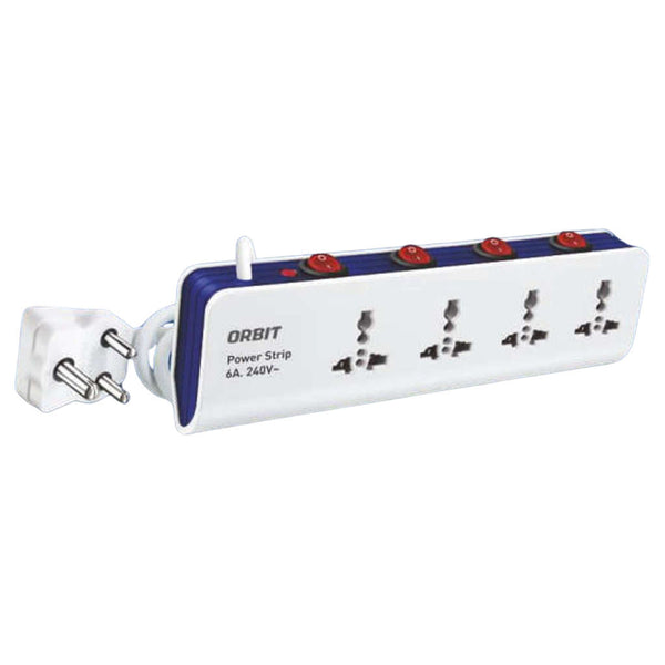 Buy Orbit X1 Series Book Type 4x4 Power Strip With Indicator 4 Meter ...